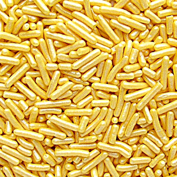 Pearlised Yellow Sugar Strands - QSIngredients.co.uk