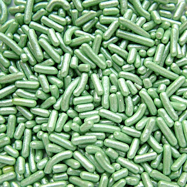 Pearlised Green Sugar Strands - QSIngredients.co.uk